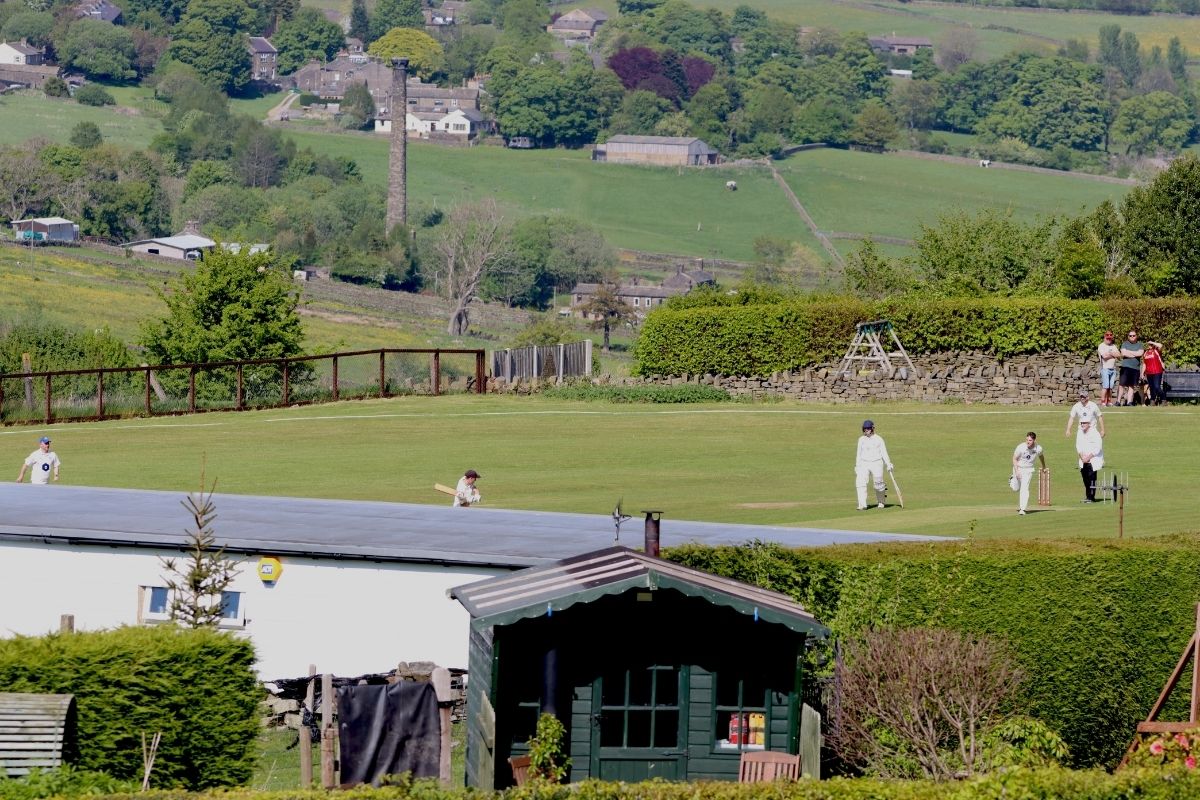 Haworth Cricket Club: A scenic postage stamp