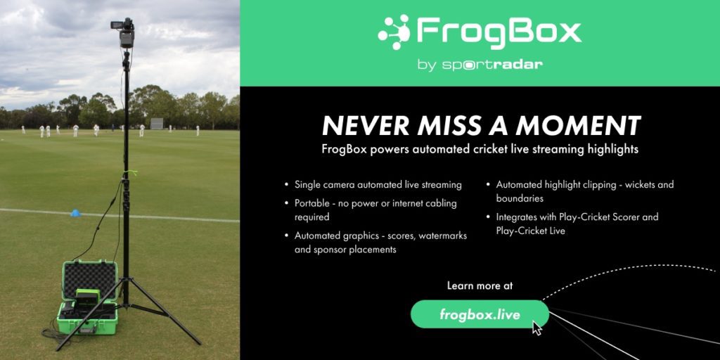 £200 off your cricket club’s live streaming kit with FrogBox