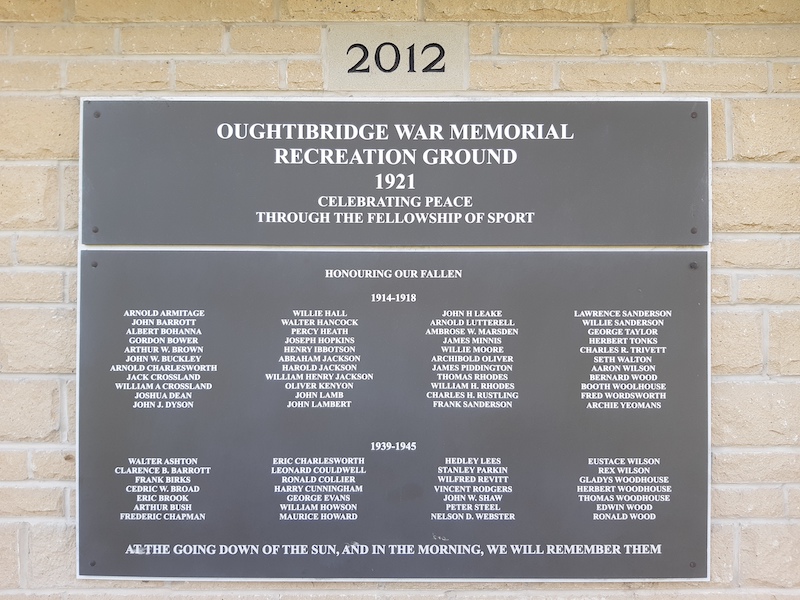 Oughtibridge War Memorial Cricket Club: We will remember them